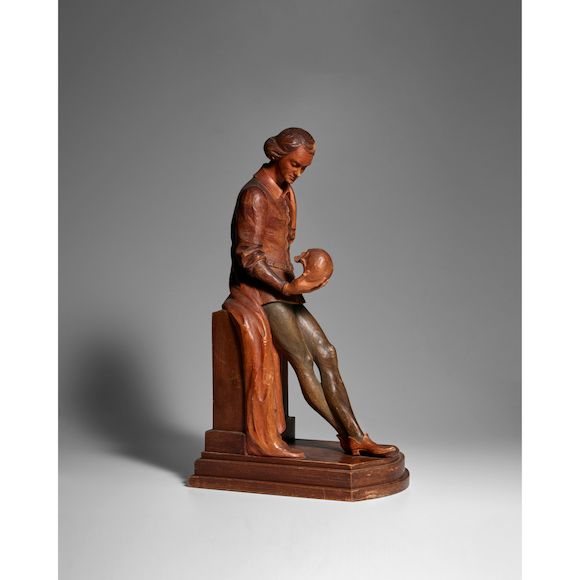 Bonhams : Carved Fruitwood Figure of Josef Kainz as Hamlet, Alexander ...