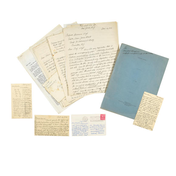 Bonhams : EMIL LEON POST MATHEMATICAL ARCHIVE. Large archive of material including his ...