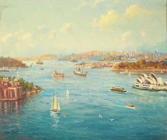Bonhams Skinner : John Allcot (British, 1888-1973) Sydney Harbor and ...