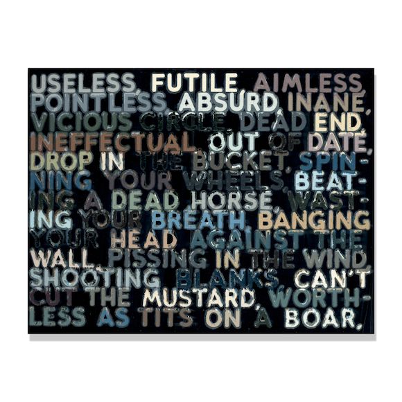 Bonhams : MEL BOCHNER (B. 1940) Useless 2007