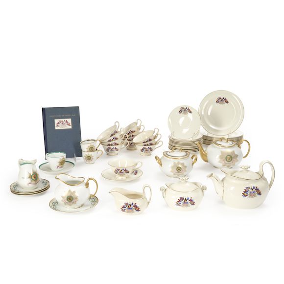 Bonhams Skinner : GROUP OF QUEEN'S WARE AND COMMEMORATIVE TEA SETS