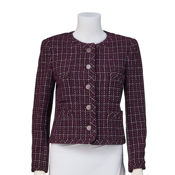 Bonhams : CHANEL: PURPLE WOOL JACKET Spring 2002