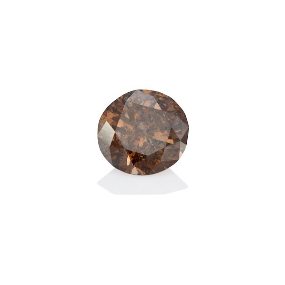 Bonhams : A LOOSE FANCY DARK ORANGY BROWN DIAMOND