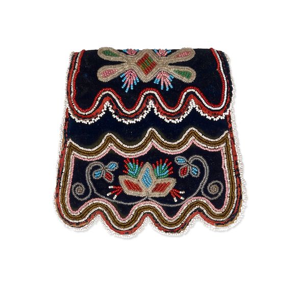 Bonhams : A Tlingit beaded pouch