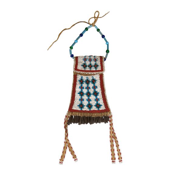 Bonhams : A Mescalero Apache beaded strike-a-light bag