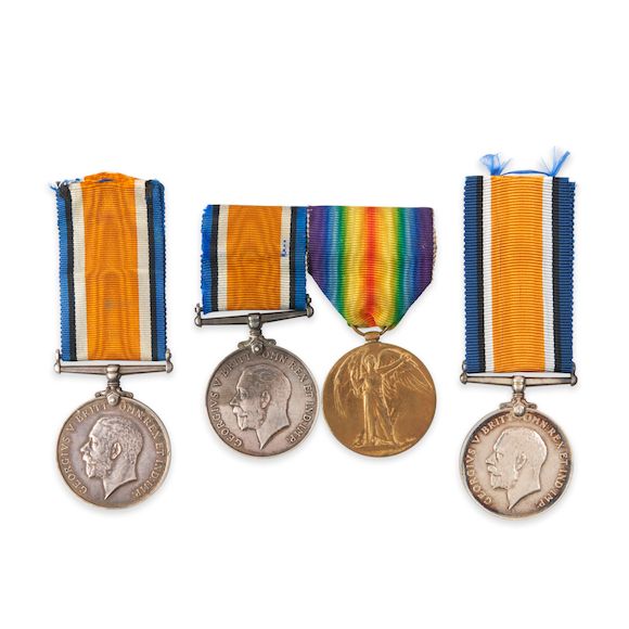 Bonhams Skinner : Four English World War I RAF Medals.