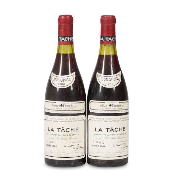 Bonhams Skinner : Domaine de la Romanee Conti La Tache 1986 (2 bottles)
