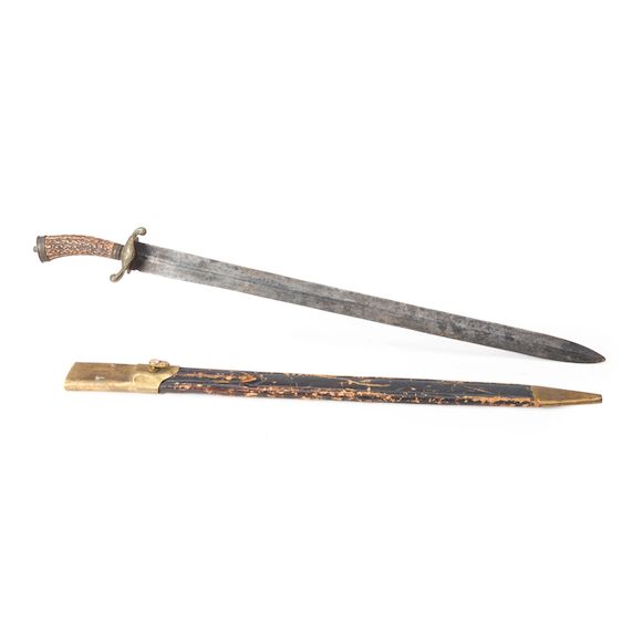 Bonhams Skinner : European Hunting Sword with Scabbard,