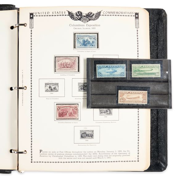 Bonhams Skinner : Three Graf Zeppelin Stamps, U.S. Commemorative Stamp ...