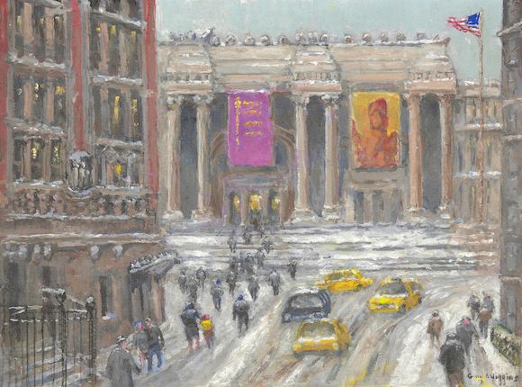 Bonhams : GUY ARTHUR WIGGINS (1920-2020) Mid-winter at the Metropolitan ...