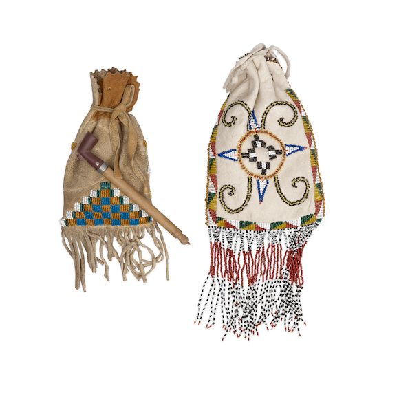 Bonhams : Two Apache beaded bags