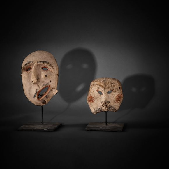 Bonhams : Two Inuit masks