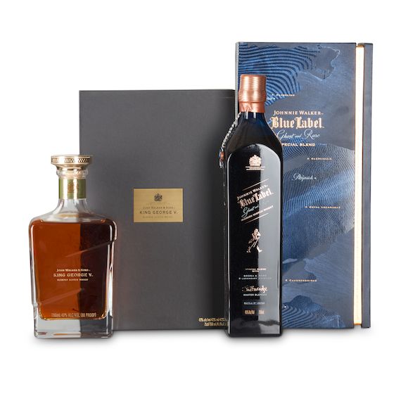 Bonhams Skinner : Mixed Johnnie Walker Blue Label (2 750ml bottles)