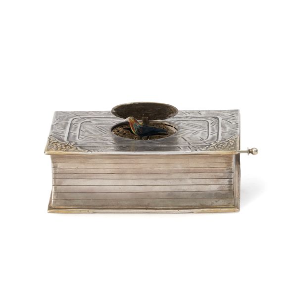 Bonhams Skinner : Johann S. Kurz Sterling Silver Singing Bird Automaton ...