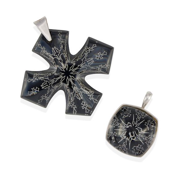 Bonhams : BACCARAT TWO SILVER AND CRYSTAL GLASS MEDICIS AND OCCITANE ...