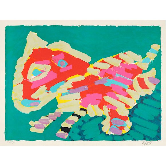 Bonhams : Karel Appel (1921-2006); One Plate, from Cats;