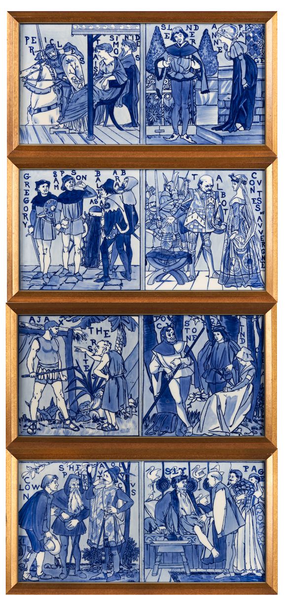 Bonhams Skinner : EIGHT COPELAND TILES DEPICTING SCENES FROM ...