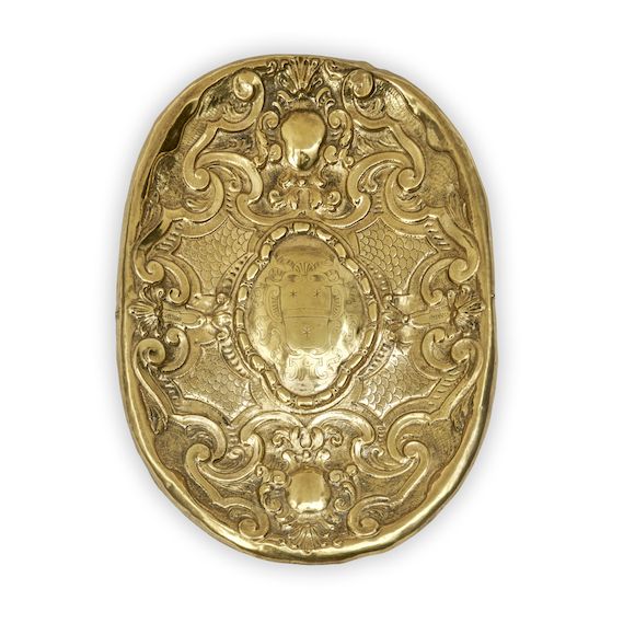 Bonhams Skinner : Brass Plaque with Incised Crest, England, 17th/18th ...