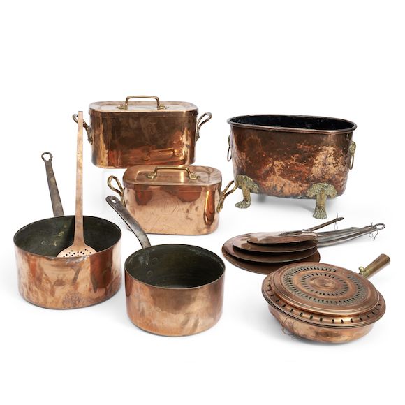 Bonhams Skinner : Eleven Copper Kitchen and Household Items