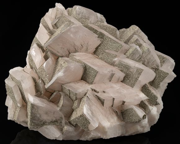 Bonhams : Pyrite Flecks on Calcite