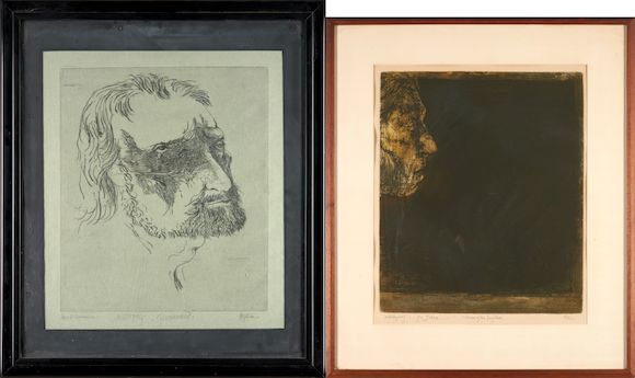 Bonhams Skinner : TWO PRINTS: LEONARD BASKIN (AMERICAN, 1922-2000 ...