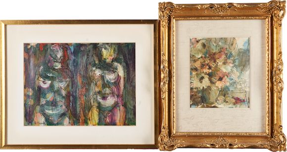 Bonhams Skinner : HAROLD FRANK (AMERICAN, 1921-1995) FOUR ABSTRACT ...