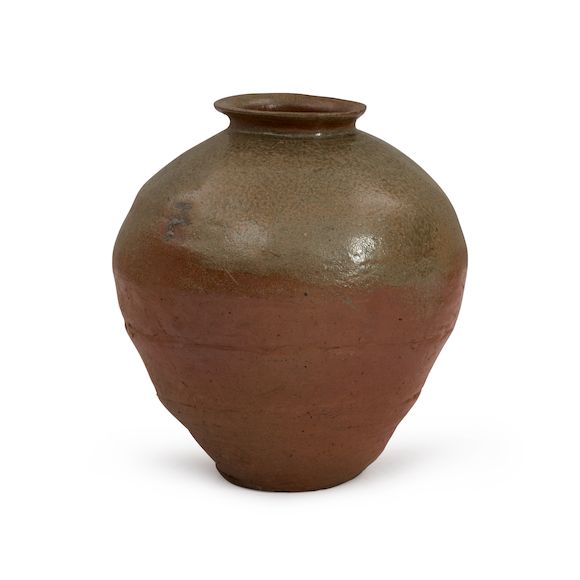 Bonhams Skinner : A LARGE TAMBA STONEWARE JAR
