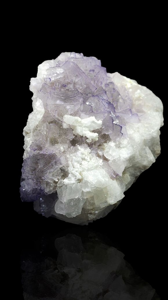 Bonhams : Purple Fluorite with Calcite
