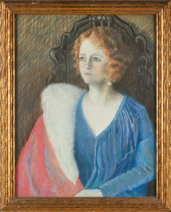 Bonhams Skinner : BOSTON SCHOOL, 20TH CENTURY PORTRAIT OF A LADY