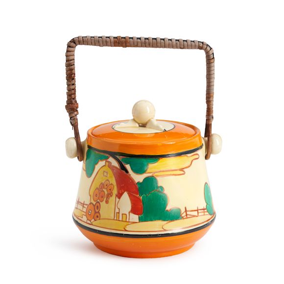 Bonhams Skinner : Clarice Cliff (1899-1972) "Red Roof" Pattern Biscuit ...