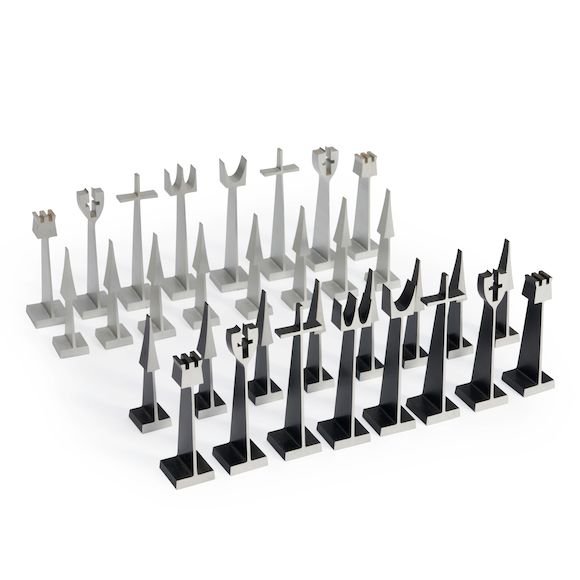 Bonhams Skinner : Austin E. Cox Chess Pieces and Case, United States ...