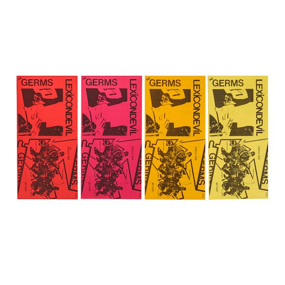 Bonhams : Germs Lexicon Devil Full Set of 4 Unused and Unfolded EP Sleeves.