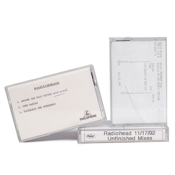 Bonhams : Radiohead Set of 3 Capitol Records Demo Cassette Tapes.