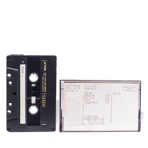Bonhams : Hole Capitol Records Demo Cassette Tape.