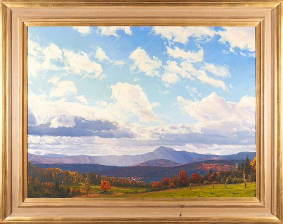 Bonhams Skinner : RONAL A. PARLIN (BORN 1956) OLD BLUE SKIES, 1999