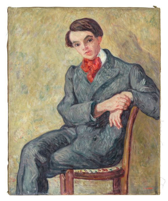 Bonhams : LOUIS VALTAT (1869-1952) Portrait de Pierre Renoir 39 9/16 x ...