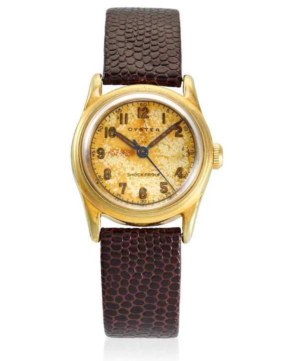 Bonhams : ROLEX. A GOLD-PLATED MANUAL WIND WRISTWATCH Oyster, Ref: 3478 ...