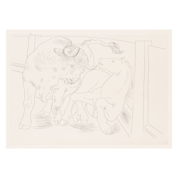 Bonhams : Pablo Picasso (1881-1973); Taureau et Cheval, from Le Chef d'Oeuvre Inconnu;