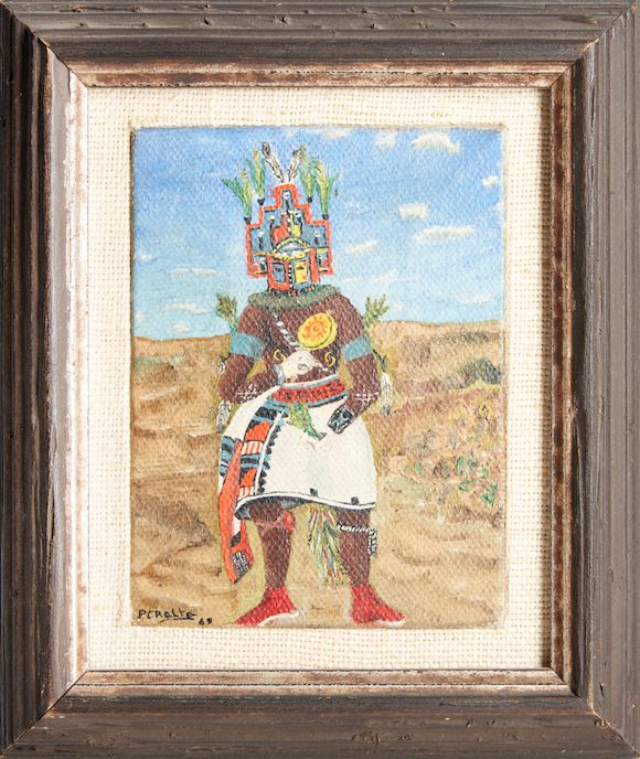 Bonhams Skinner : Arturo Peralta-Ramos Katsina painting Arturo Peralta ...