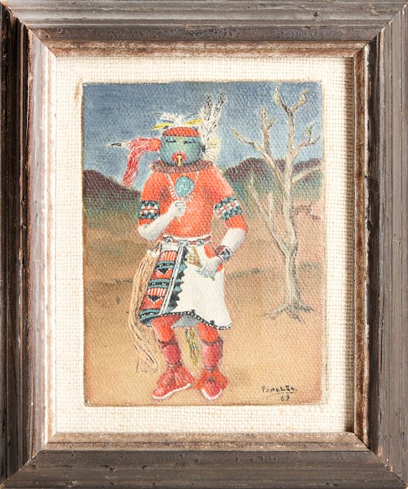 Bonhams Skinner : Arturo Peralta-Ramos Katsina painting Arturo Peralta ...