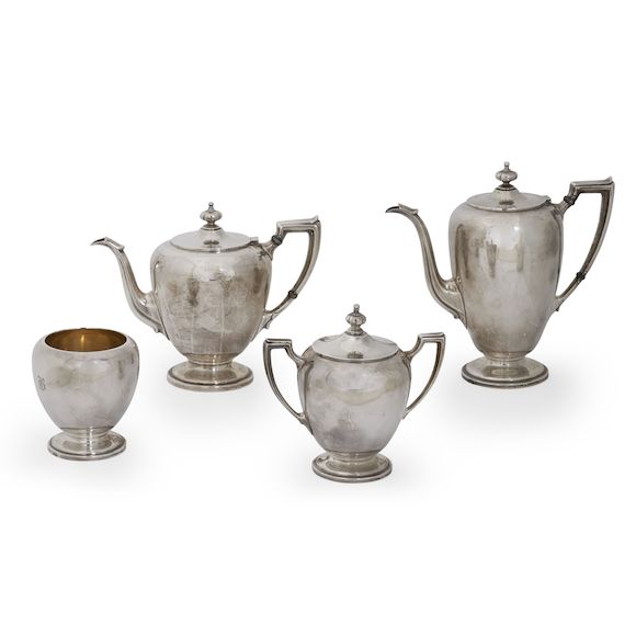 Bonhams Skinner : Four-piece Dominick & Haff Sterling Silver Coffee and ...