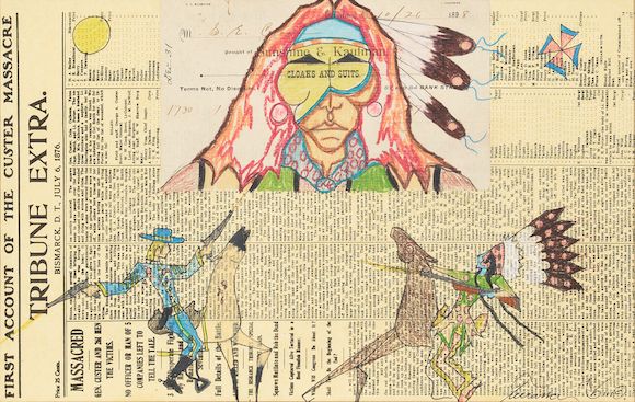 Bonhams : A Terrance Guardipee mixed media composition