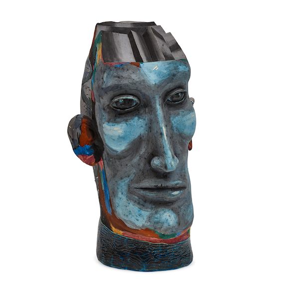 Bonhams : MICHAEL LUCERO (born 1953) Head with Waterfall from Lake ...