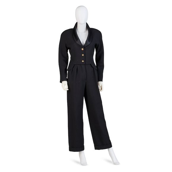 Bonhams : CHANEL: JACQUARD TUXEDO ENSEMBLE