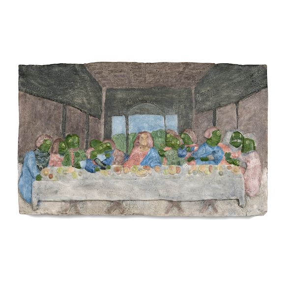 Bonhams : DAVID JAMES GILHOOLY (1943-2013) The Frog Last Supper, 1967