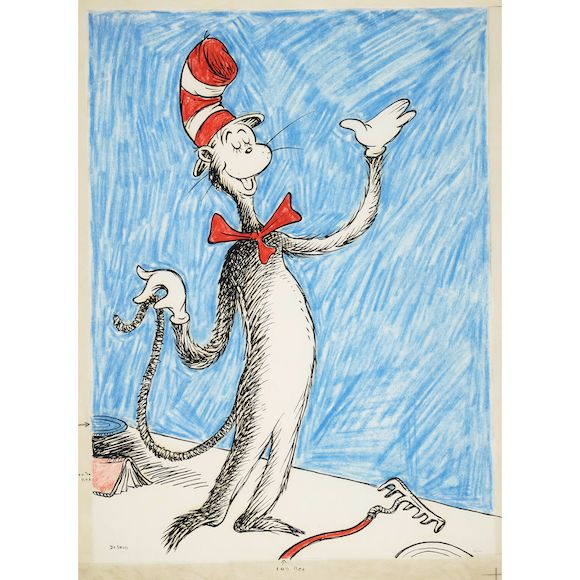 Bonhams : A DR. SEUSS LARGE FORMAT LIMITED EDITION PRINT OF THE CAT IN ...