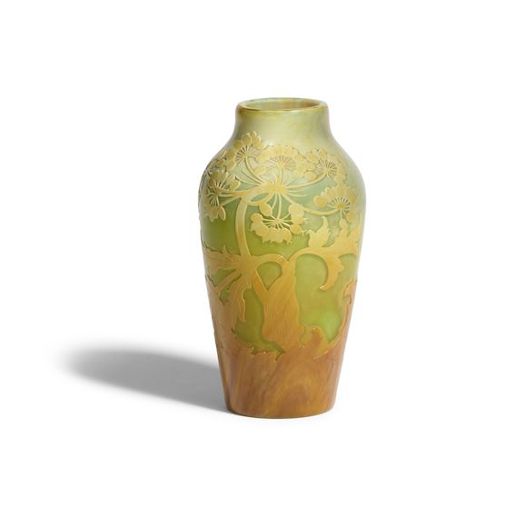 Bonhams : ÉMILE GALLÉ (1846-1904) Vasecirca 1910fire polished glass ...