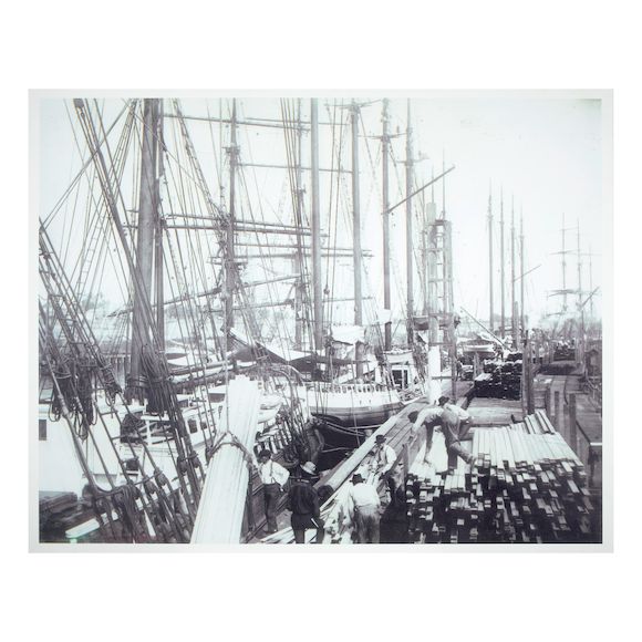 Bonhams : UNKNOWN ARTIST Untitled (Lumber Schooners), circa 1930