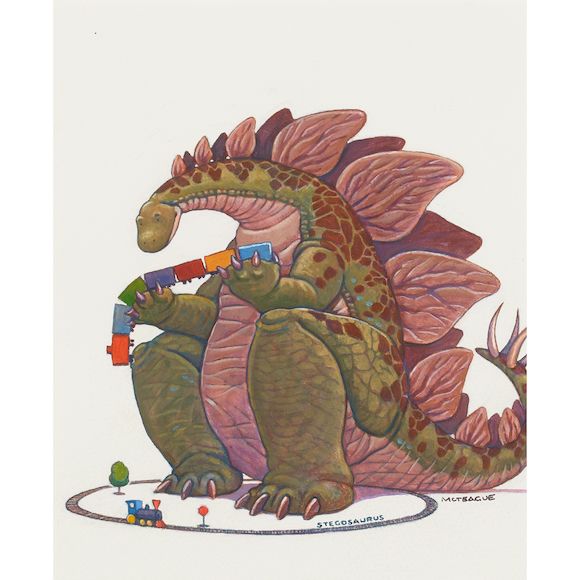 Bonhams Skinner : A MARK TEAGUE ILLUSTRATION FROM HOW DO DINOSAURS ...