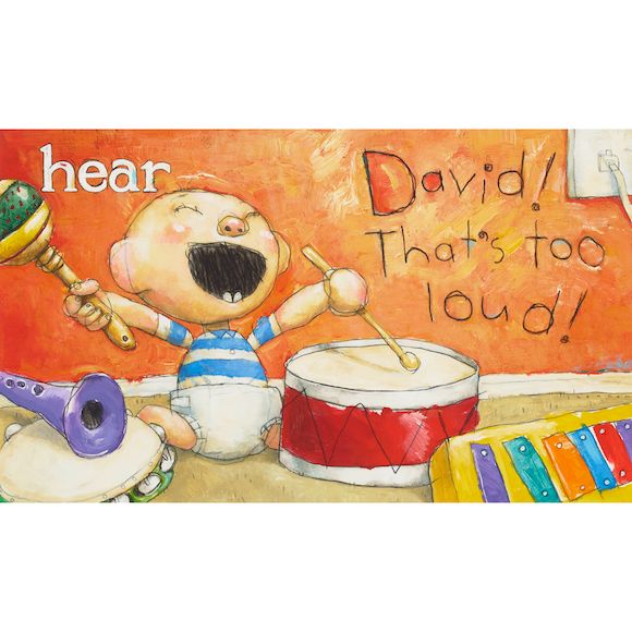 Bonhams : A DAVID SHANNON ILLUSTRATION OF "HEAR" FROM DAVID SMELLS ...
